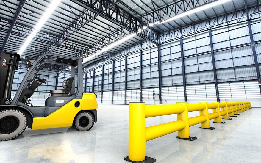 Barrière de protection antichoc rigide ou à mémoire de forme