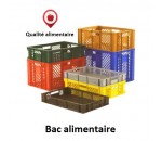 Bac alimentaire | E2 E3 rouge | bac euro inox